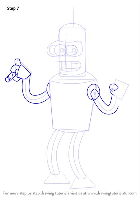 Learn How To Draw Bender From Futurama Futurama Step By Step