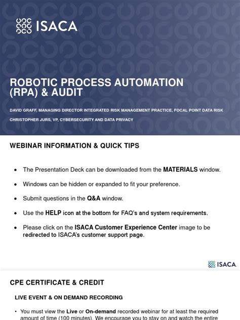 Robotic Process Automation And Audit Pdf Automation Artificial