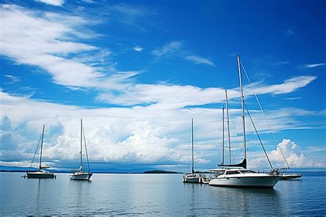 잔잔한 푸른 열대 바다에 앉아 있는 요트 강 교통 배 배경 일러스트 및 사진 무료 다운로드 Pngtree