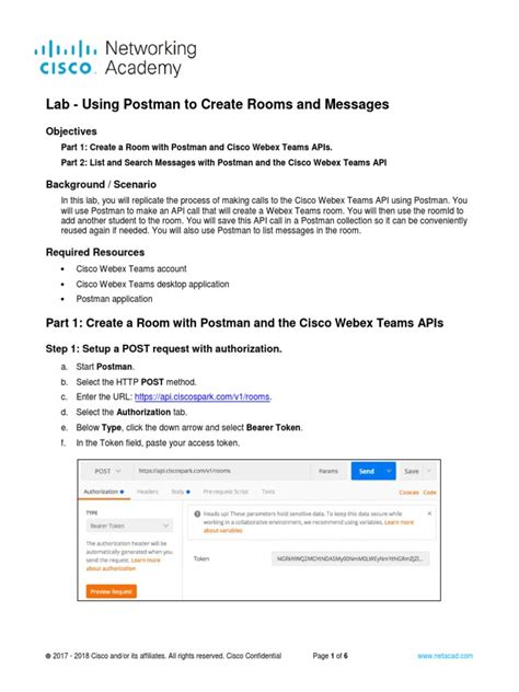 2 2 2 7 Lab Using Postman To Create Rooms And Messages Pdf