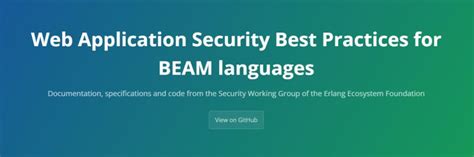 Web Application Security Best Practices For Beam Languages Erlang
