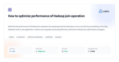 How To Optimize Performance Of Hadoop Join Operation Labex