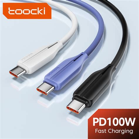 Toocki สายชาร์จ 100w Type C เป็น Type C ชาร์จเร็ว 6a Usb Type C 24a