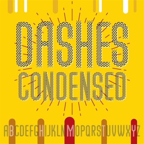 벡터 응축된 대문자 현대 알파벳 문자 집합입니다 둥근 굵은 복고 글꼴 타이프스크립트는 예술 창작에 사용할 수 있습니다 대시