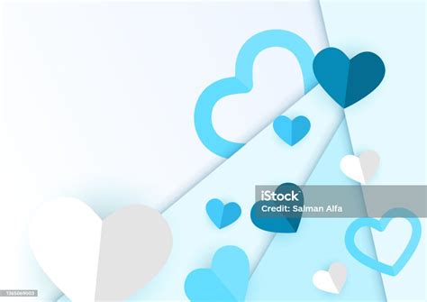 발렌타인 데이 판매 벡터 배너 파란 배경에 하트 요소와 발렌타인 데이 쇼핑 프로모션을위한 판매 할인 텍스트 벡터 그림입니다 2월에 대한 스톡 벡터 아트 및 기타 이미지