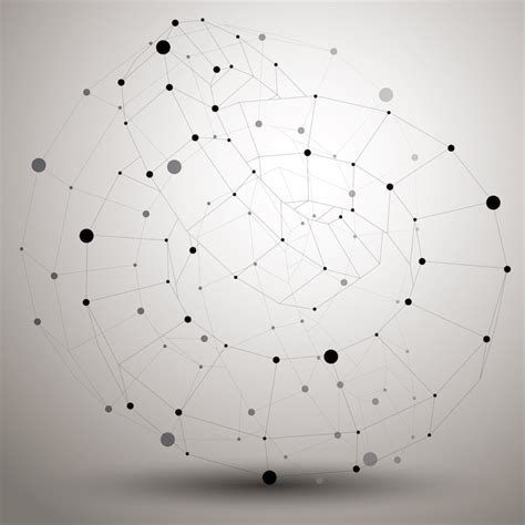 Premium Vector Abstract 3d Structure Polygonal Network Object Grayscale Deformed Figure