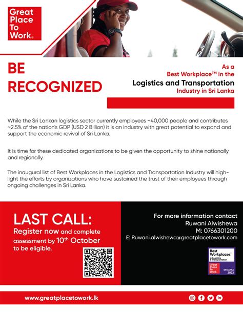 Logistics Transportation Srilanka Greatplacetowork Greatplacetoworklk Great Place To