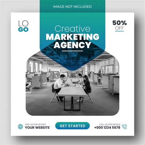 دانلود فایل لایه باز قالب پست رسانه اجتماعی آژانس دیجیتال مارکتینگ دانلود رایگان فایل لایه باز