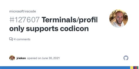 Terminalsprofilesicon Only Supports Codicon · Issue 127607