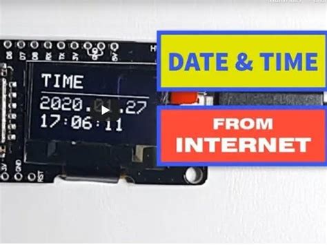 esp8266 oled get time and date from internet