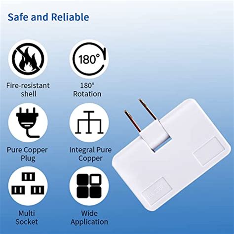 180 도 회전 3 방향 평면 벽면 콘센트 Ac 평면 벽면 콘센트 익스텐더 플랫 플러그 어댑터 콘센트 접이식 3 방향 벽면
