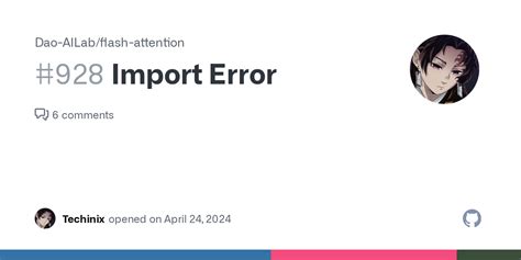 Import Error Issue Dao AILab Flash Attention GitHub