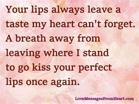 Your Lips Leave Delicious Taste Love Messages From The Heart