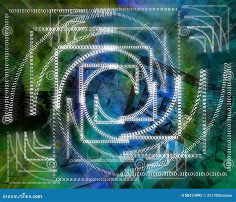Background Binary Code Stock Illustration Illustration Of Network