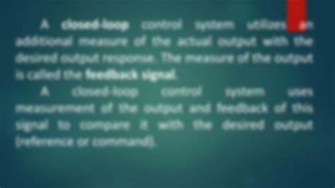 SOLUTION Closed Loop Control System Studypool