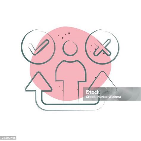 아이콘 결정 선택 기호와 관련이 있습니다 색상 별점 스타일 간단한 일러스트레이션 가능성에 대한 스톡 벡터 아트 및 기타 이미지 가능성 검색 결정 Istock