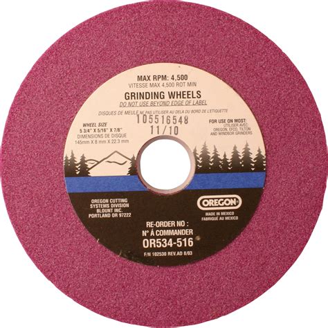 Oregon Chain Sharpener Grinding Wheel 5 16in Thickness For 3 4in