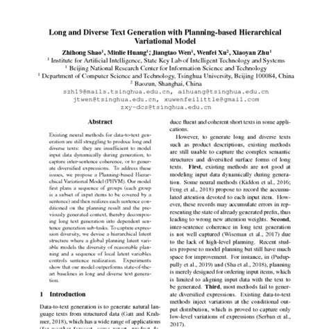 Long And Diverse Text Generation With Planning Based Hierarchical