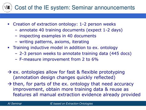 Ppt Information Extraction Based On Extraction Ontologies Design Deployment And Evaluation