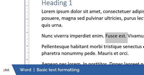 Basic Text Formatting In Word Your Business Documents