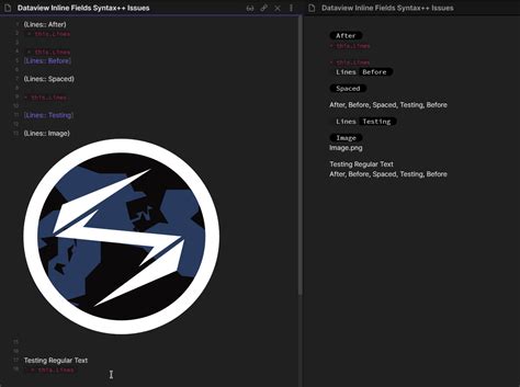 Bug Report Inline Field Highlighting Breaks Rendering On Nearby Lines · Issue 740