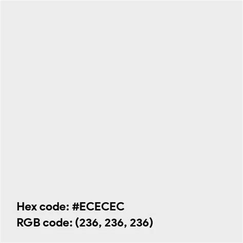 Ececec Color Name Is Bright Gray