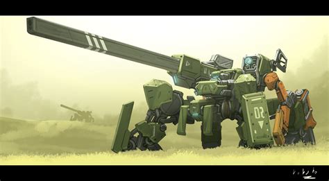 Bottoms1237 Original Highres 2girls Anti Materiel Rifle Arm Cannon Armor Armored Boots