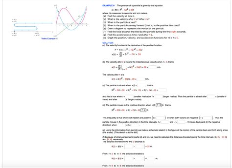 Solved EXAMPLE The Position Of A Particle Is Given By The Chegg