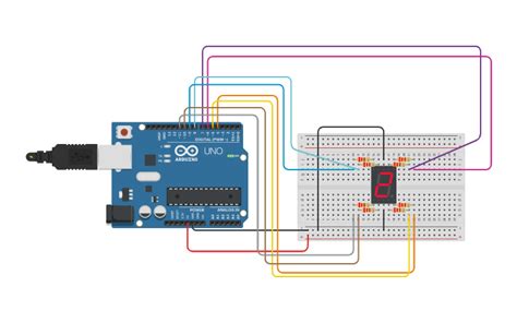 Circuit Design Led Segment Display Tinkercad