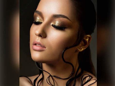 Gold Glitter Eye Makeup Looks Saubhaya Makeup