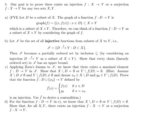 Solved Y Or A Surjection 5 Our Goal Is To Prove There