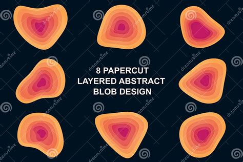 8 Abstract Papercut Layered Blob Design Stock Vector Illustration Of Curve Brand 271747023