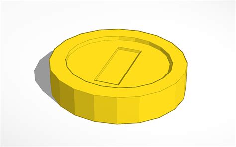 3d Design Mario Coin Tinkercad