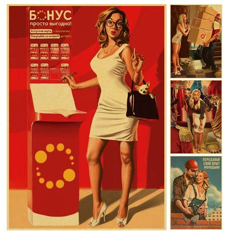 World War Ii Sexy Pin Up Girl Poster Military Bar Cafe Home Wall Decor Retro Kraft Paper Wall