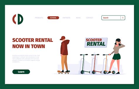 도시 활동 착륙 렌터카 및 전기 스쿠터 도시 자전거 롤러 및 기타 차량 피트니스 활동 자전거 는 벡터 웹 페이지 템플릿을 화려하게 Mobility As A Service에