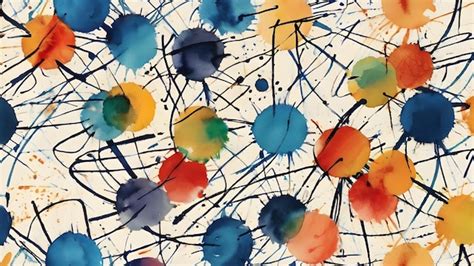 Premium Photo Hand Drawn Geometric Seamless Round Circular Dot Polka Dot Pattern Doodle Ai