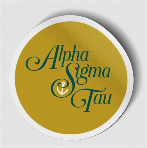 Alpha Sigma Tau Logo Round Decal Sale 495 Greek Gear®