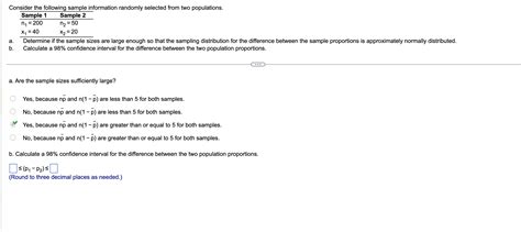 [solved] consider the following sample information randoml