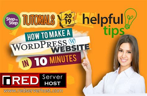 Create A WordPress Website In Minutes Easy Steps Tutorials By Redserverhost Affordable