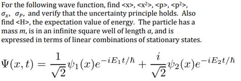Solved For The Following Wave Function Find Chegg Com