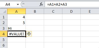 Wikiexcel Formula Errors