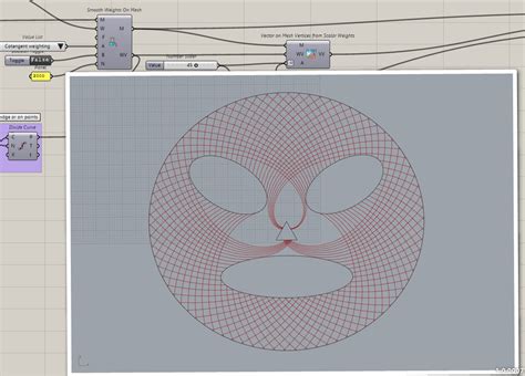 Tween Curves On Mesh Using Nautilus Plugin Grasshopper McNeel Forum