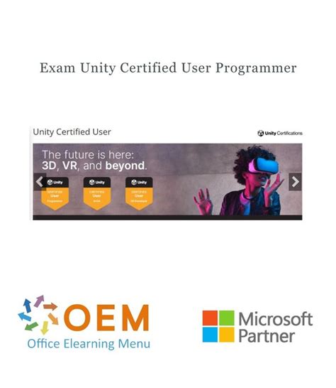 Examen Unity Certified User Programmer Pearson Vue And Certiport Oem