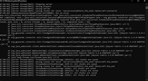 Log Persists When Using Floodgate Requires Force Closing Of Server Jar Or Command Line To Start