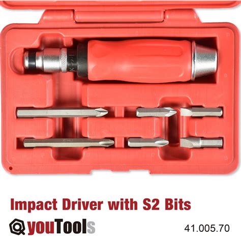 7PCE Heavy Duty Impact Driver Set With S2 Bits YouTools
