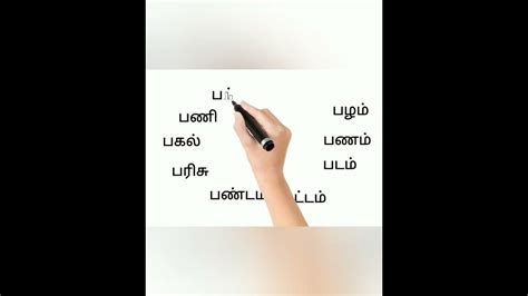 தமிழ் ப பா எழுத்து சொற்கள் Youtube