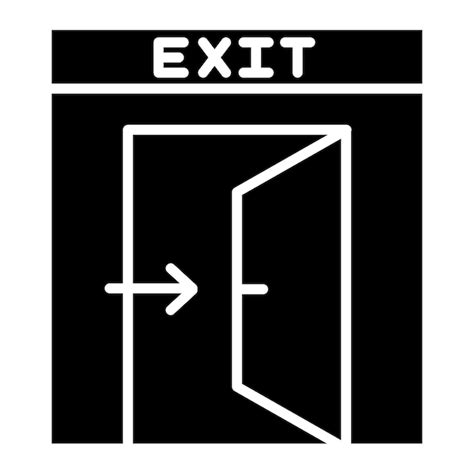Premium Vector Exit Door Vector Illustration