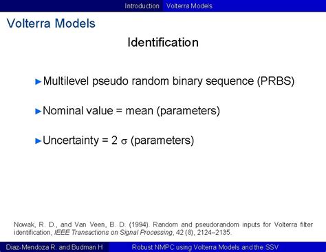Robust Nonlinear Model Predictive Control Using Volterra Models