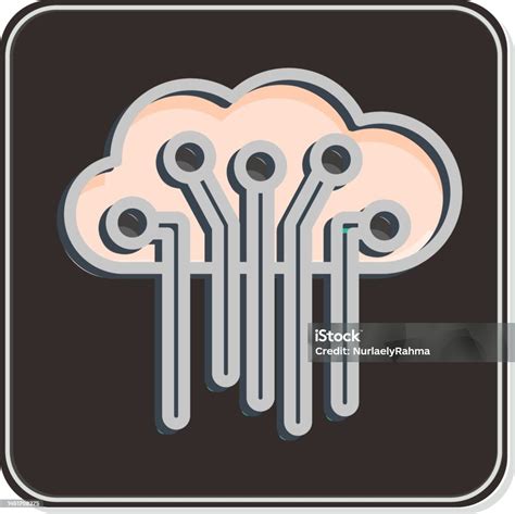 사물의 아이콘 인터넷 기계 학습 기호와 관련이 있습니다 광택 스타일 심플한 디자인 편집 가능 간단한 그림입니다 간단한 벡터