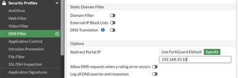 Troubleshooting Tip Dns Filter Profile Redirect Fortinet Community